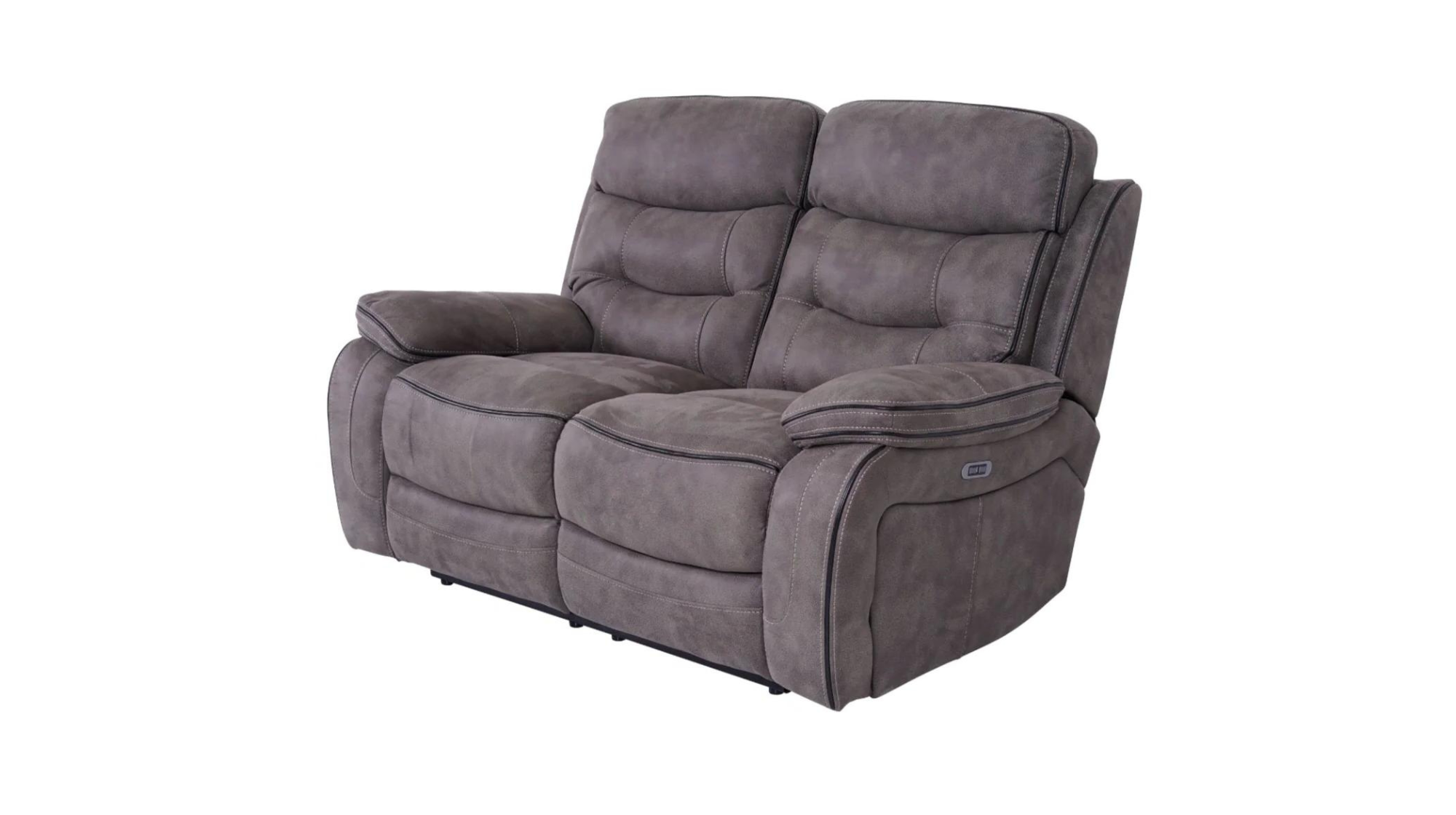 Noah 2 Seater Recliner Grey Fabric Sofa Brand New